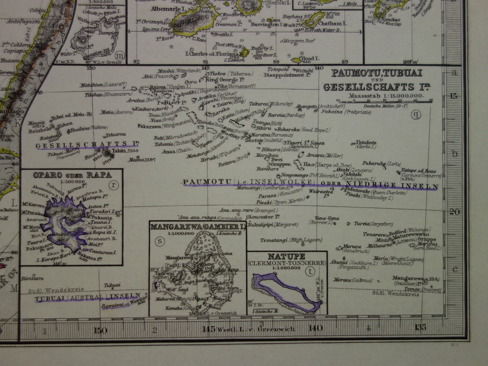 Polynesia Pacific Map LARGE 1891 Original Old Antique Poster - Etsy