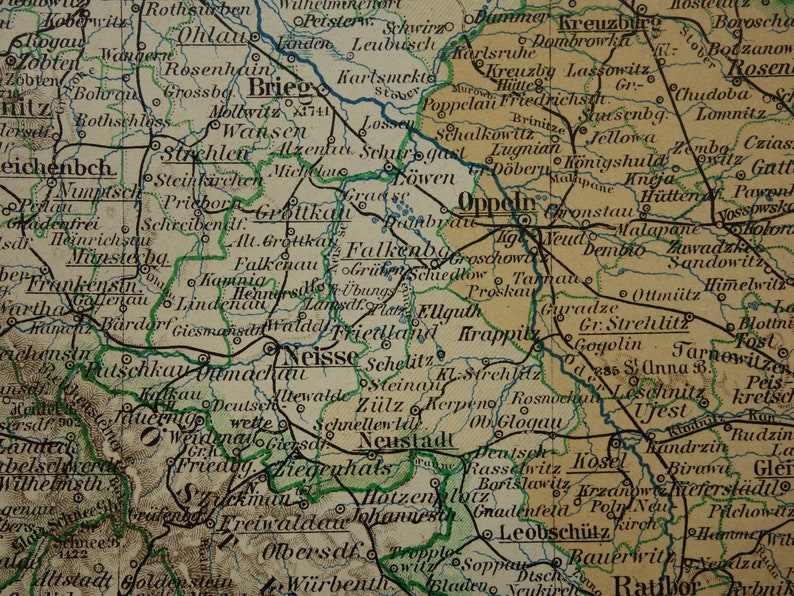 GERMANY Old Map of Germany 1905 Original Vintage Poster About - Etsy