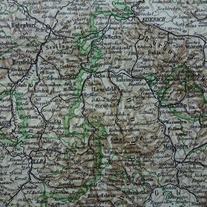 Old Map of Hesse-nassau Germany 1913 Original Vintage Print - Etsy