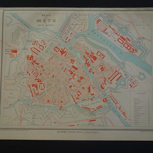 1879 METZ Old Map of Metz France Lovely Original Antique - Etsy