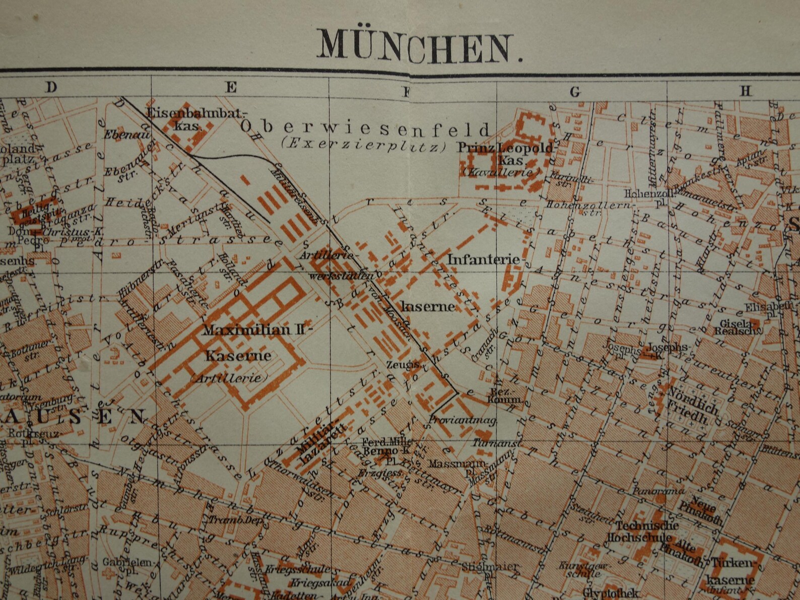 1921 Munich Old Map of Munich Germany Original Antique City Plan About ...