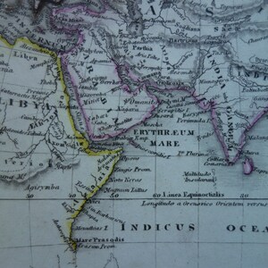 WORLD Map of the Ancient World 1850 Original Old Hand Colored - Etsy