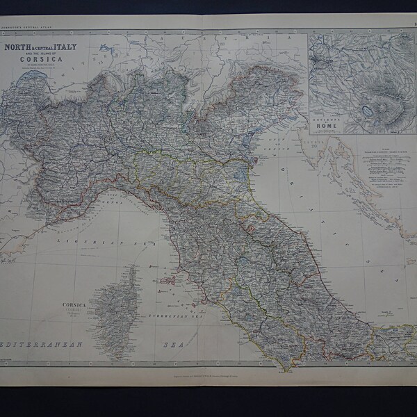 Antique Map of Turin - Etsy