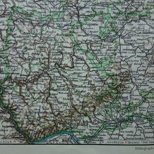 Old Map of Hesse-nassau Germany 1913 Original Vintage Print - Etsy