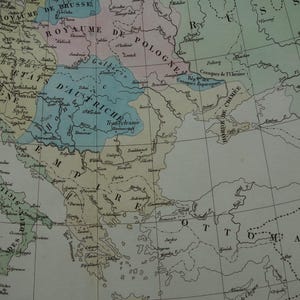 Old Map of Europe in the Year 1773 Kingdom Poland Partition LARGE ...