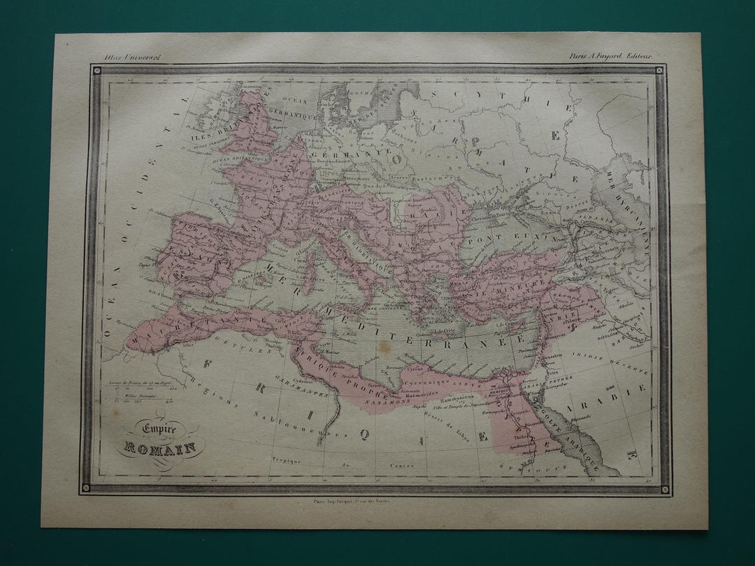 145+ Years Old Map of the Roman Empire 1877 Original Antique Print of ...
