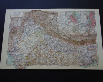 Old Map of Nepal - Etsy