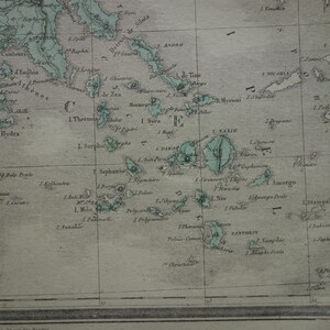 GREECE Map Over 145 Years Old Map of Greece 1877 Antique French Print ...