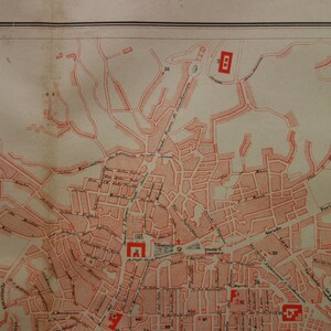 NAPLES Old Map of Naples Italy 1878 Beautiful Large Original Antique ...