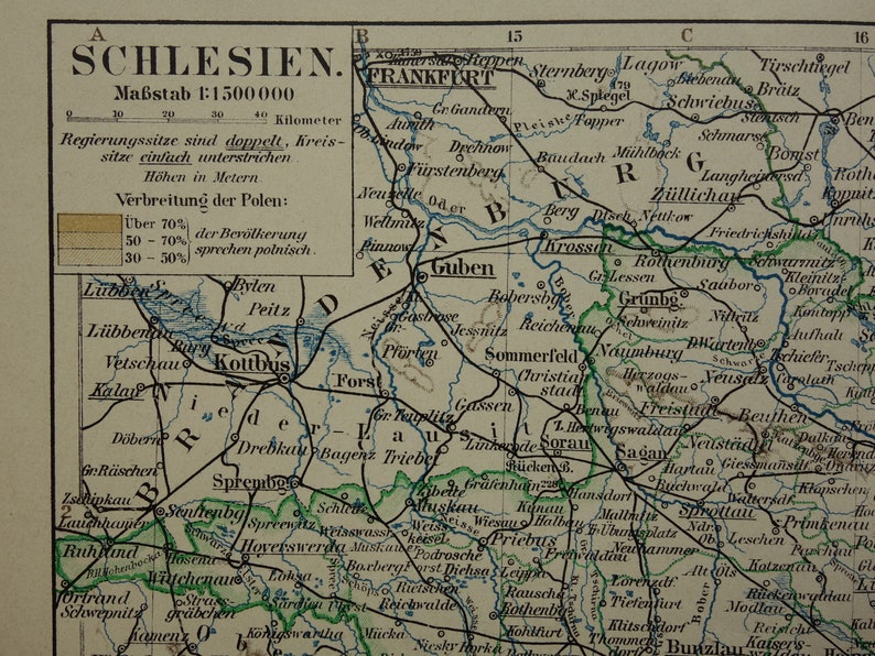 GERMANY Old Map of Germany 1905 Original Vintage Poster About - Etsy