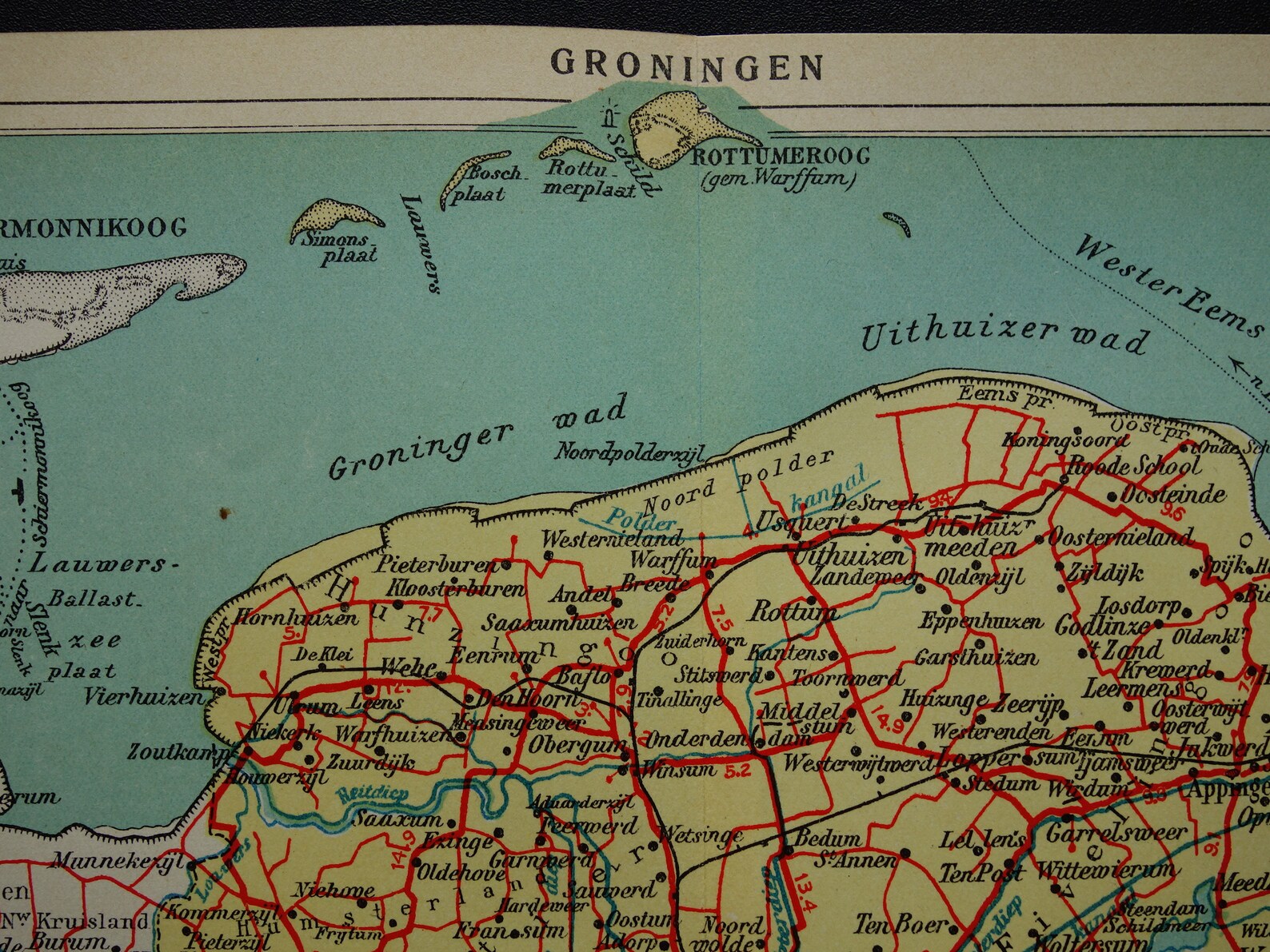 Old map of Groningen province Holland antique print oude | Etsy