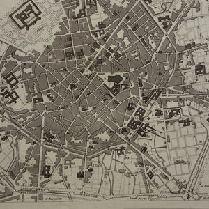 ROME MILAN Old Map of Rome and Milan Original 170+ Years Old German ...