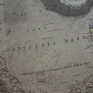 Antique Map of the United Kingdom and Ireland 1875 Beautiful - Etsy