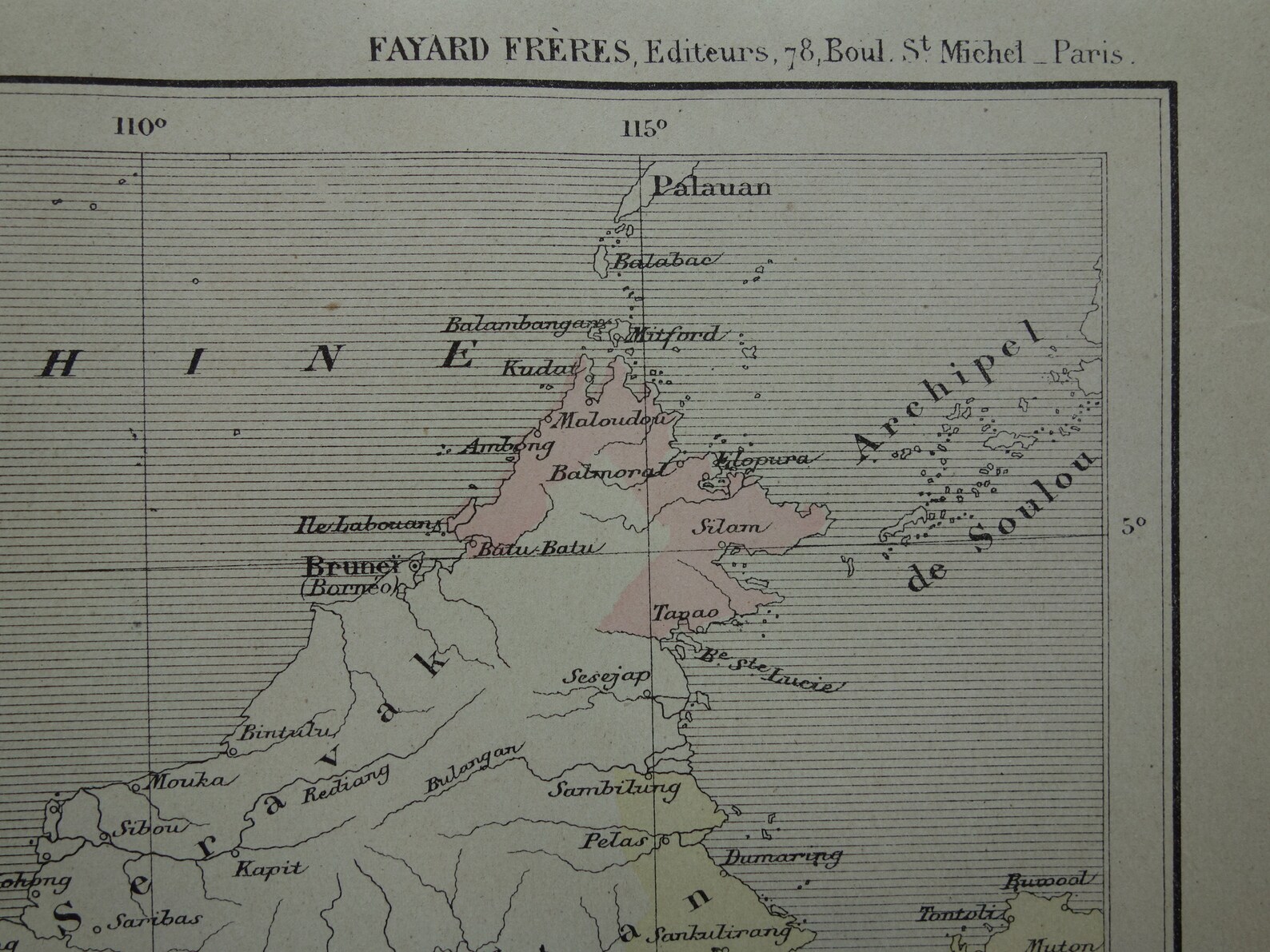 INDONESIA Old Map of Sunda Archipelago 1896 Antique - Etsy