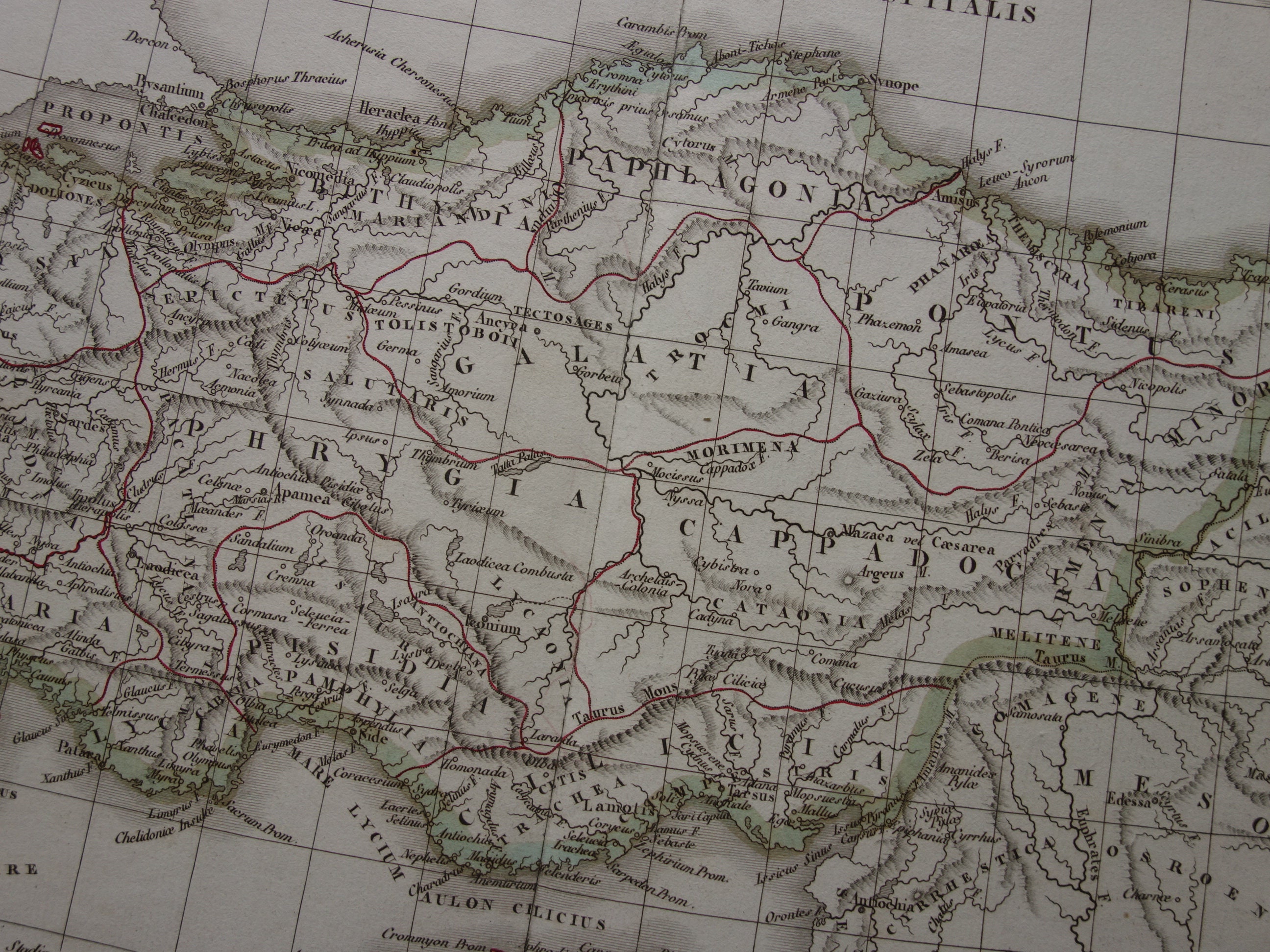 190+ Years Old Map of Ancient Asia Minor - Original Antique Print ...
