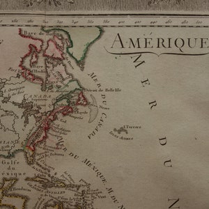 260 Years Old Map of America Large Original Antique Map North and South ...