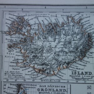DENMARK old map of Denmark and Holstein 1886 original large | Etsy