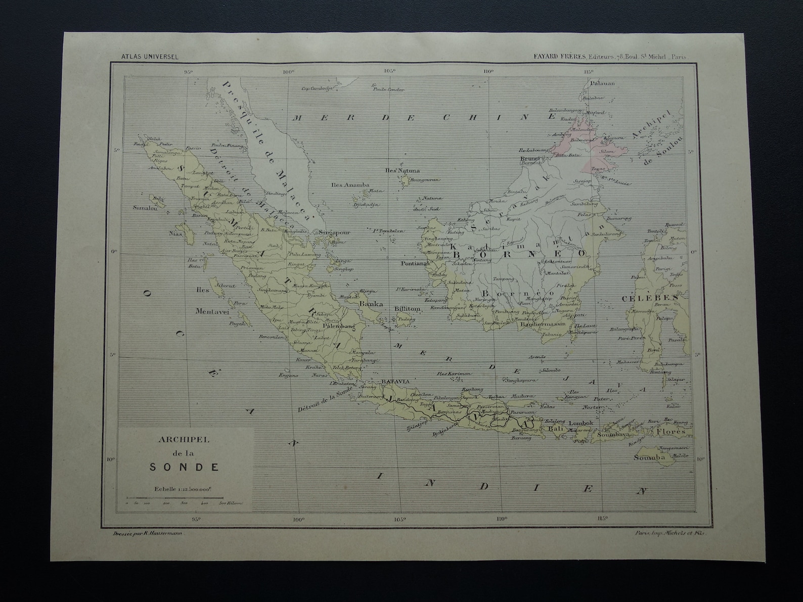 INDONESIA Old Map of Sunda Archipelago 1896 Antique - Etsy