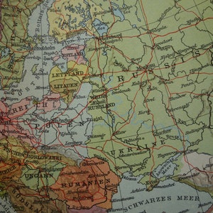 EUROPE Old Map of Europe 1928 Original Vintage Political Map of Europe ...