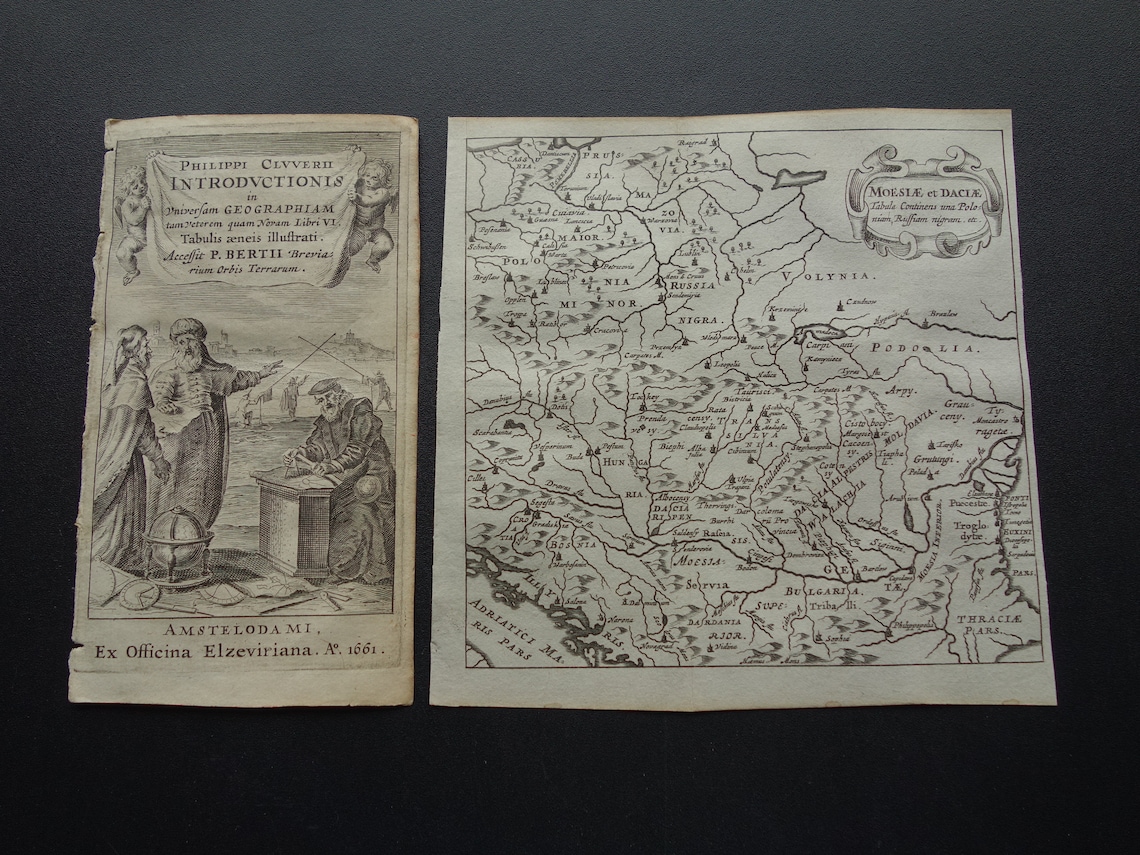 360 Years Old Map of Moesia Dacia Antique Print Balkans - Etsy