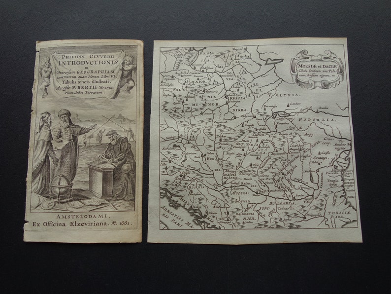 360 Years Old Map of Moesia Dacia Antique Print Balkans - Etsy