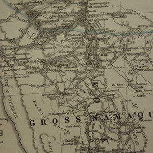 SOUTH AFRICA Map of Transvaal Republic LARGE 1877 Antique German Print ...