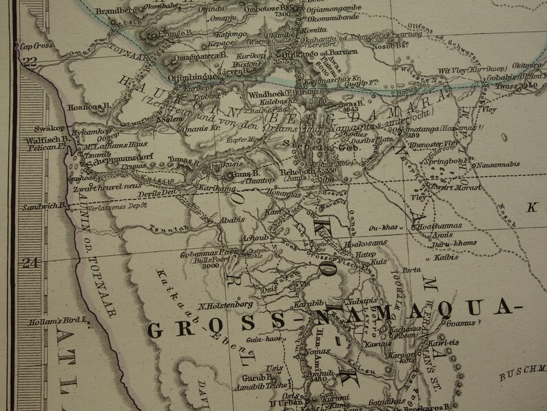 SOUTH AFRICA Map of Transvaal Republic LARGE 1877 Antique - Etsy