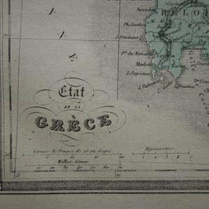 GREECE Map Over 145 Years Old Map of Greece 1877 Antique French Print ...