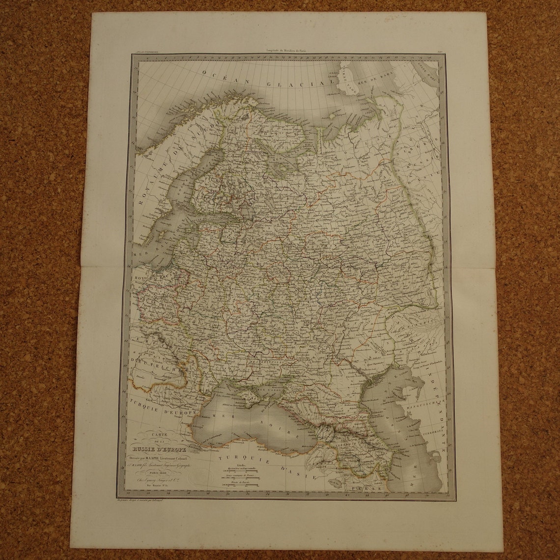 Old Map of RUSSIA in 1830 Original Antique Print of the European ...