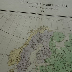 Large Old Map of Europe in 1803 Original Antique History Print - Etsy
