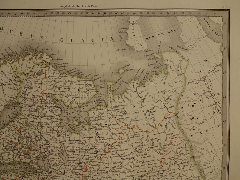Old Map of RUSSIA in 1830 Original Antique Print of the European ...
