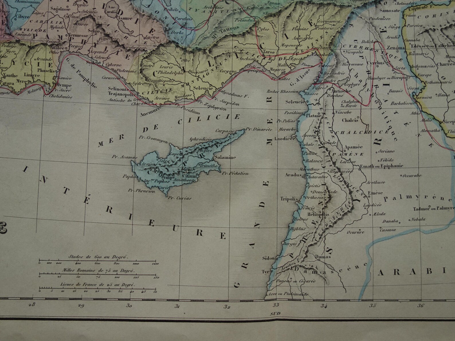 Old Map of Asia Minor 1859 Original Antique History Poster of Middle ...