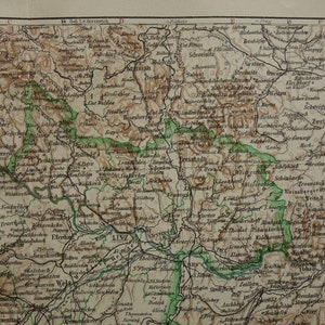 AUSTRIA Old Map of Austria 1905 Original Antique Print Salzburg Linz ...
