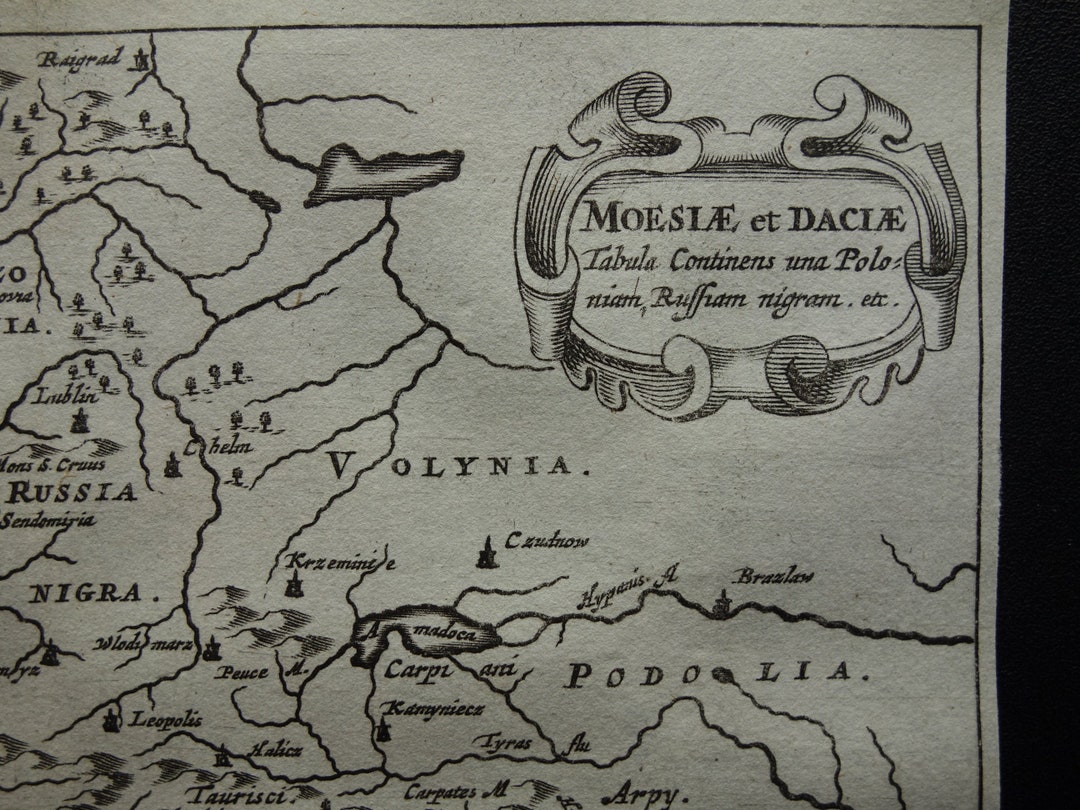360+ Years Old Map of Moesia Dacia Antique Print Balkans Eastern Europe ...