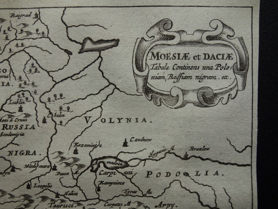 360 Years Old Map of Moesia Dacia Antique Print Balkans - Etsy
