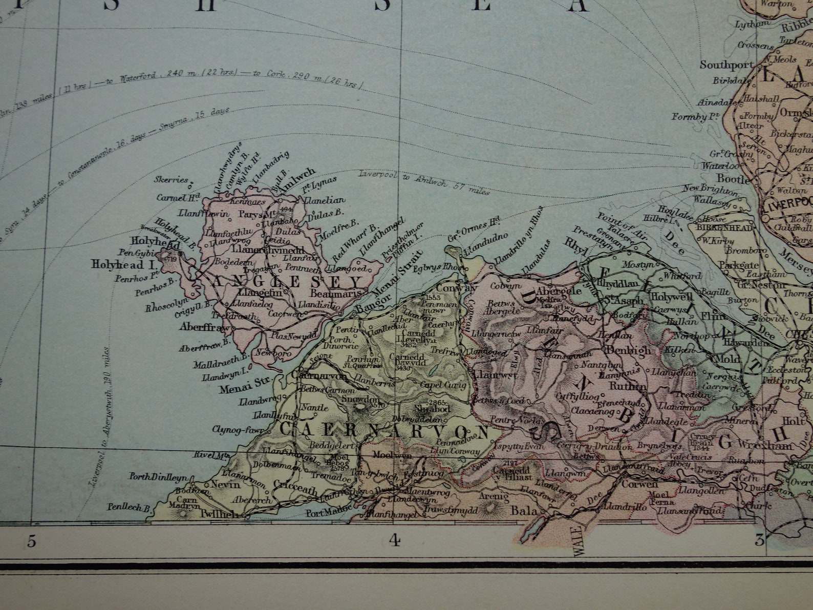 ENGLAND Old Map of Britain 1877 LARGE Original Antique Maps - Etsy