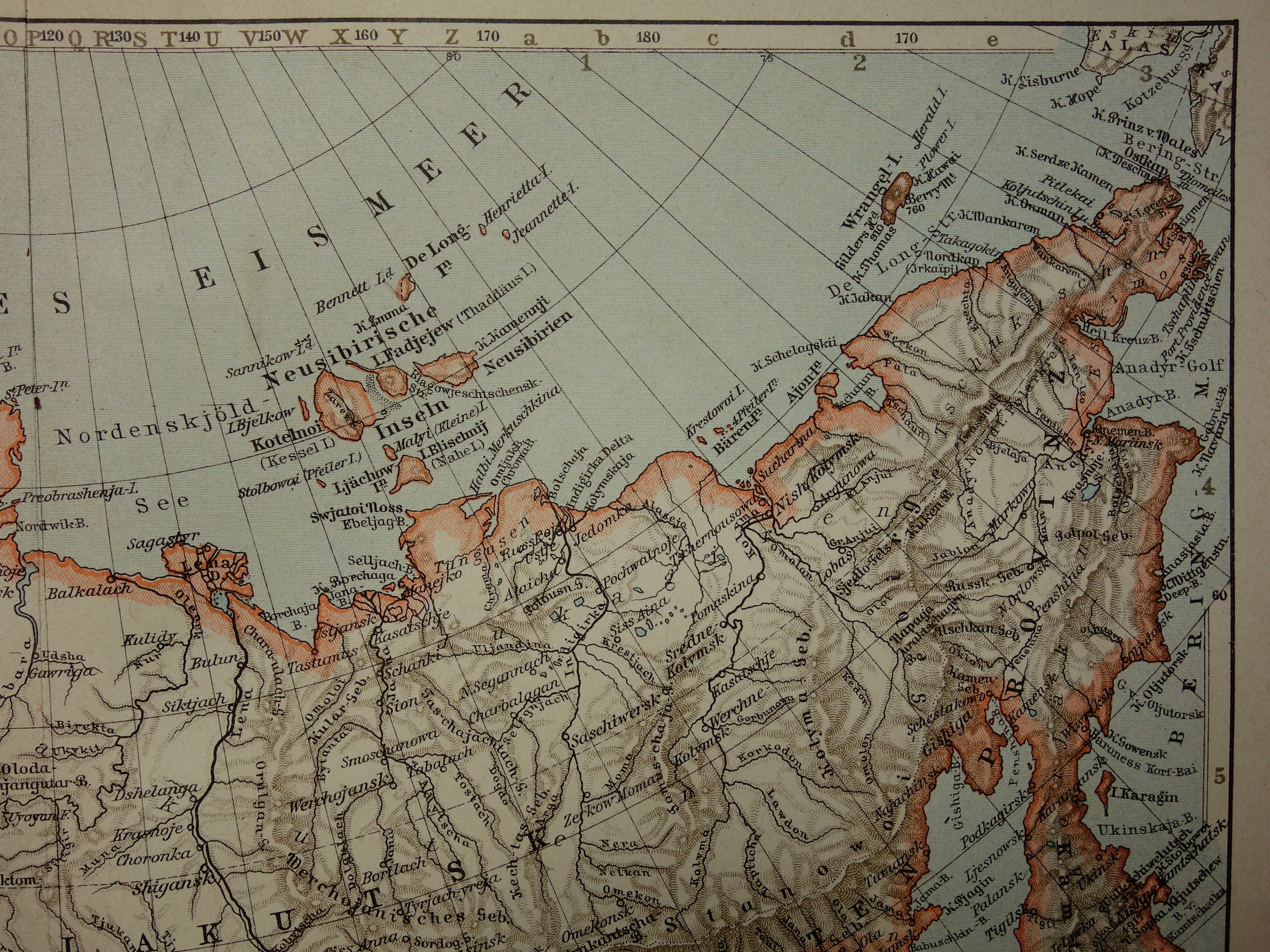 SIBERIA old map of Asian Russia 1905 original antique print | Etsy