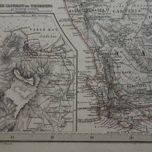 SOUTH AFRICA Map of Transvaal Republic LARGE 1876 Antique German Print ...