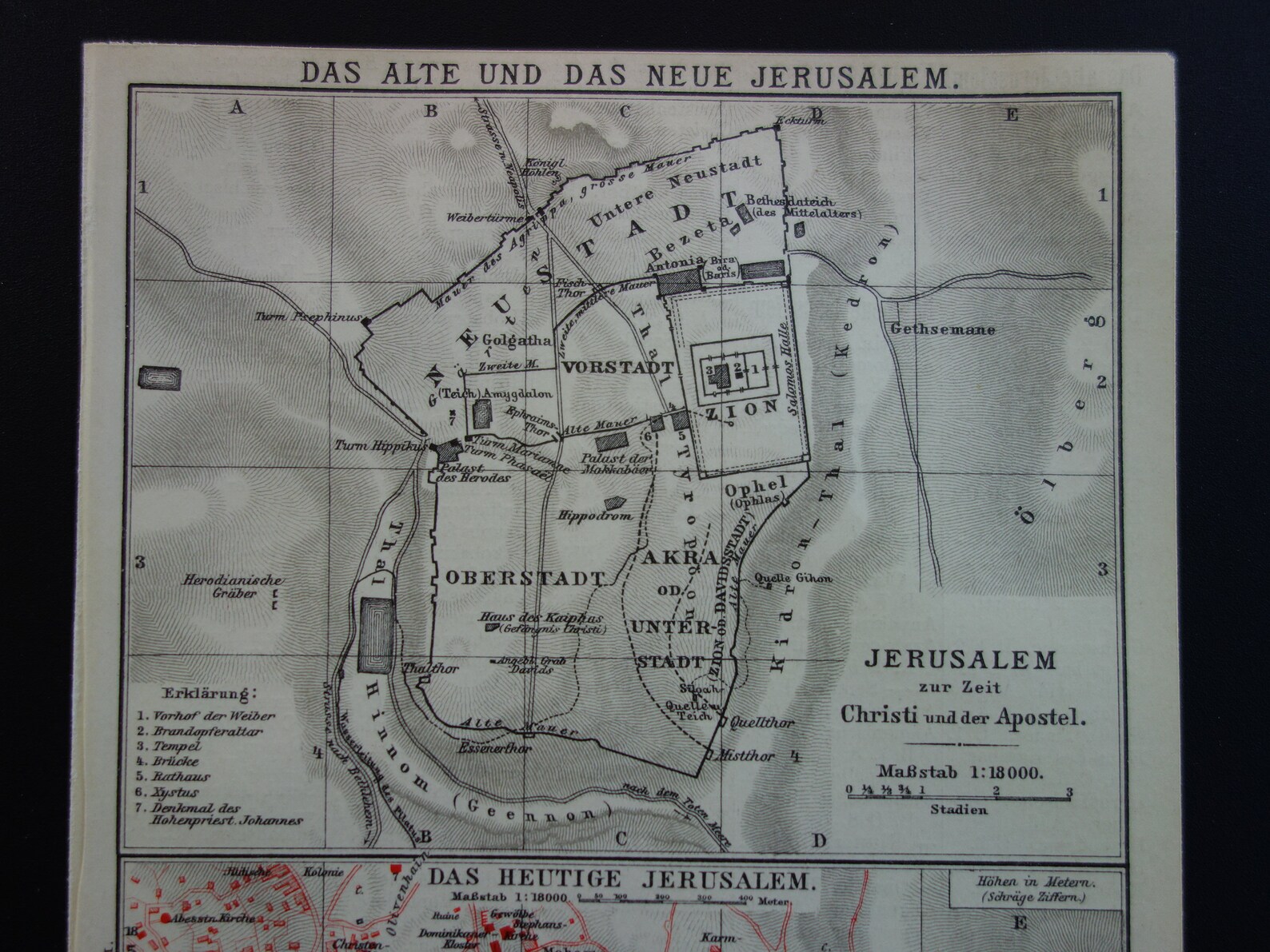 Old Map of Jerusalem 1905 Antique City Plan Print Jeruzalem - Etsy
