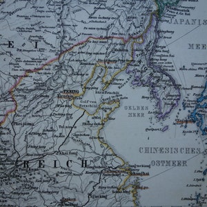 Old Map of Russia 1885 Original Antique Print of Russian Empire in Asia ...