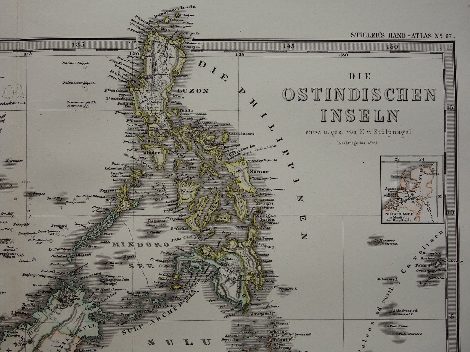 INDONESIA Old Map of Malay Archipelago LARGE Original 1877 | Etsy