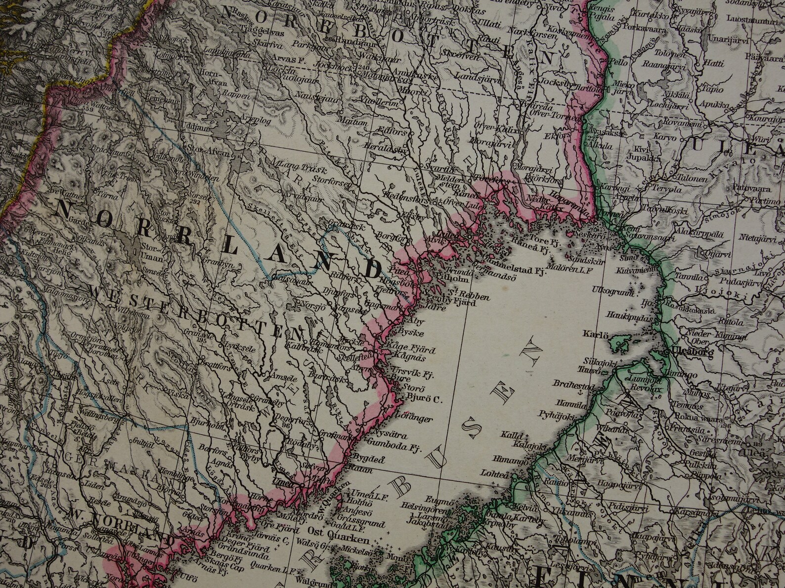 NORWAY Old Map of Norway 1885 Original Antique Hand-colored - Etsy