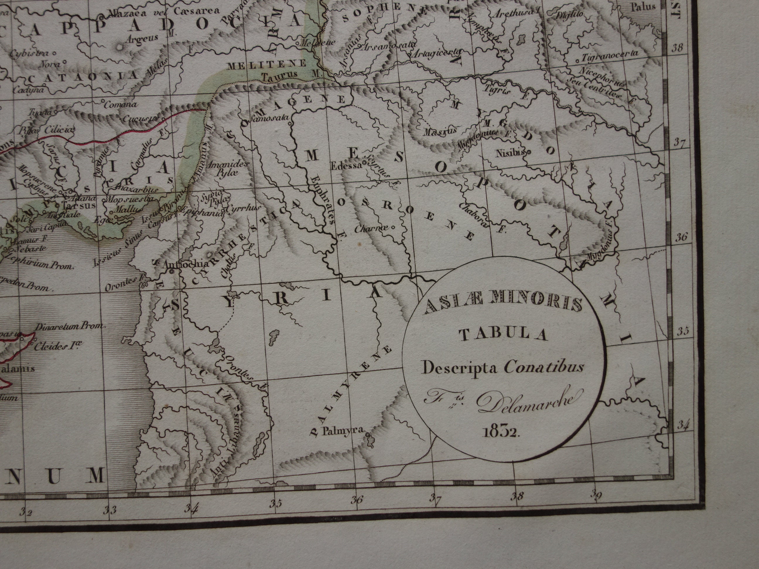 190+ Years Old Map of Ancient Asia Minor - Original Antique Print ...