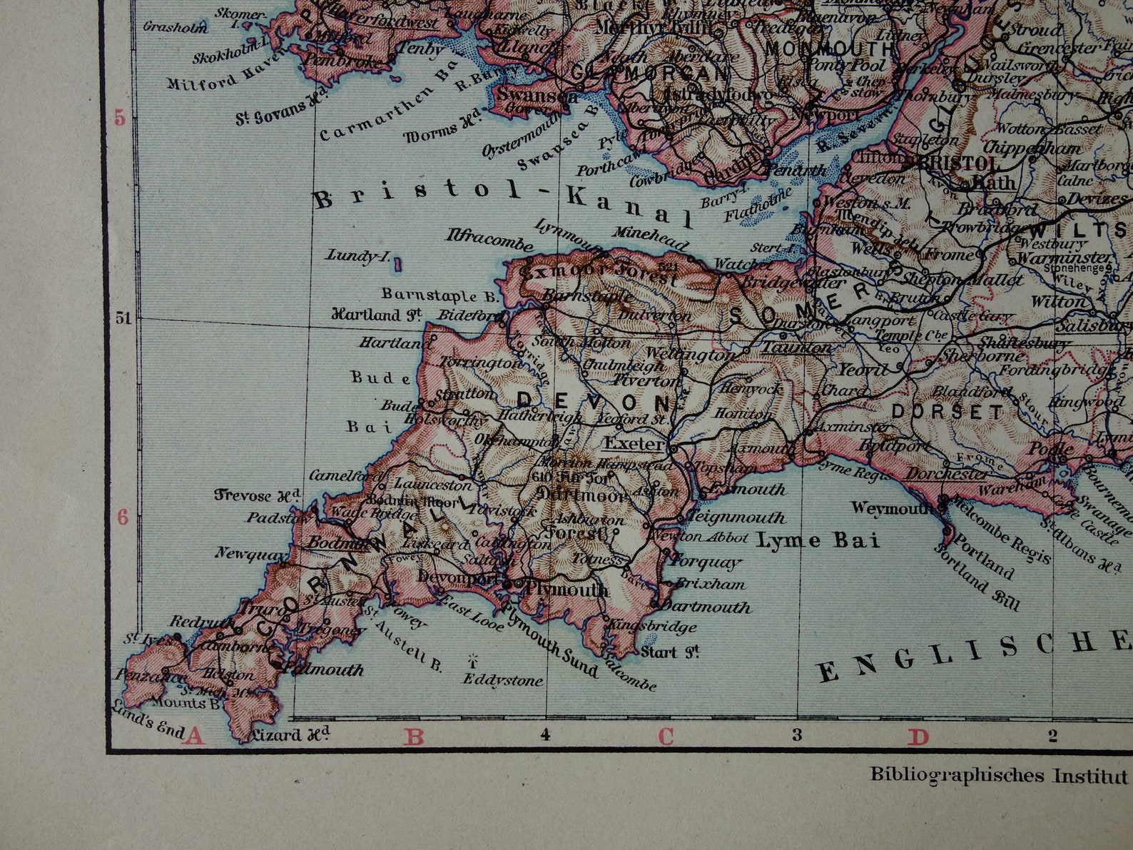 ENGLAND Old Map of England and Wales 1913 Detailed Vintage Poster ...