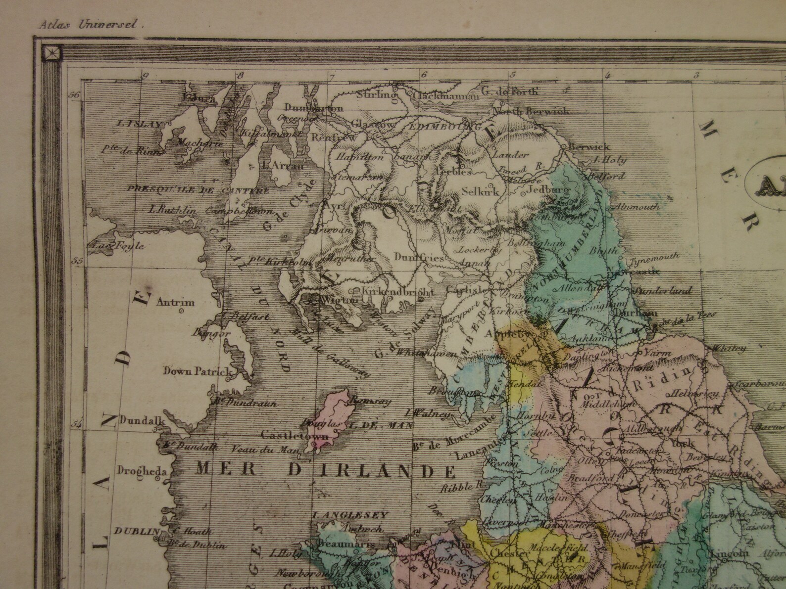 ENGLAND Antique Map of England and Wales 1878 Original Old - Etsy