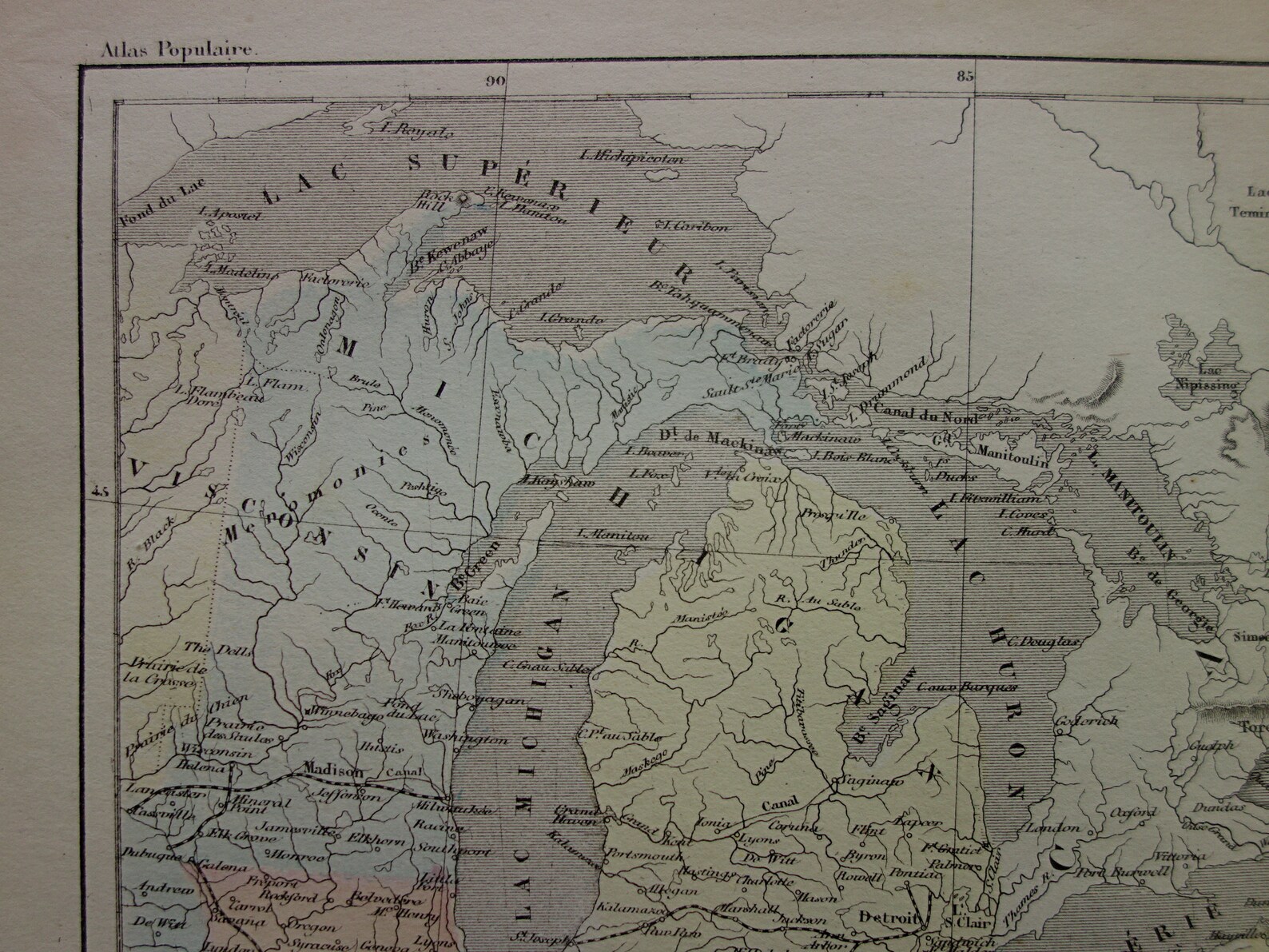 USA alte Karte von USA 1858 original antike Hand farbigen | Etsy