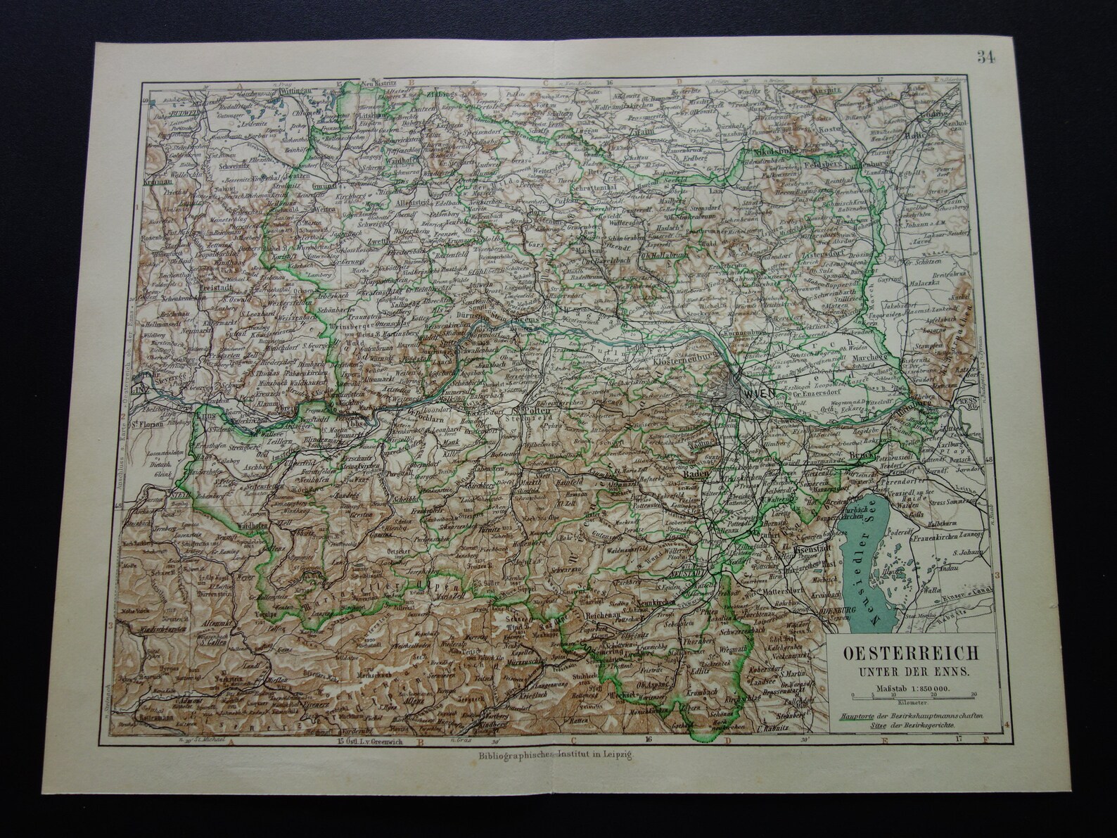 AUSTRIA 100 Years Old Map of Austria 1906 Original Antique - Etsy