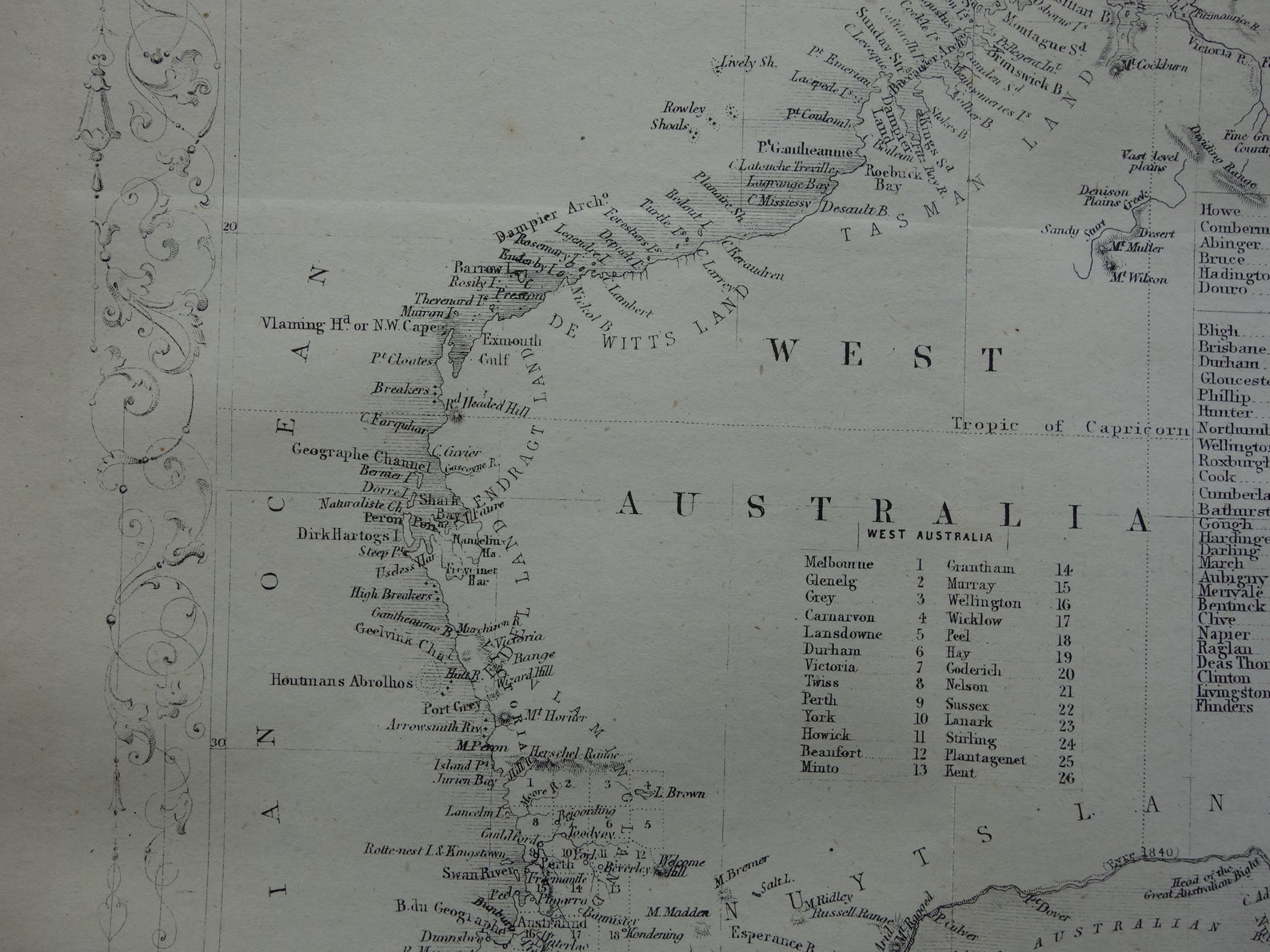 AUSTRALIA Old Map - Original Antique John Rapkin Map of Australia ...
