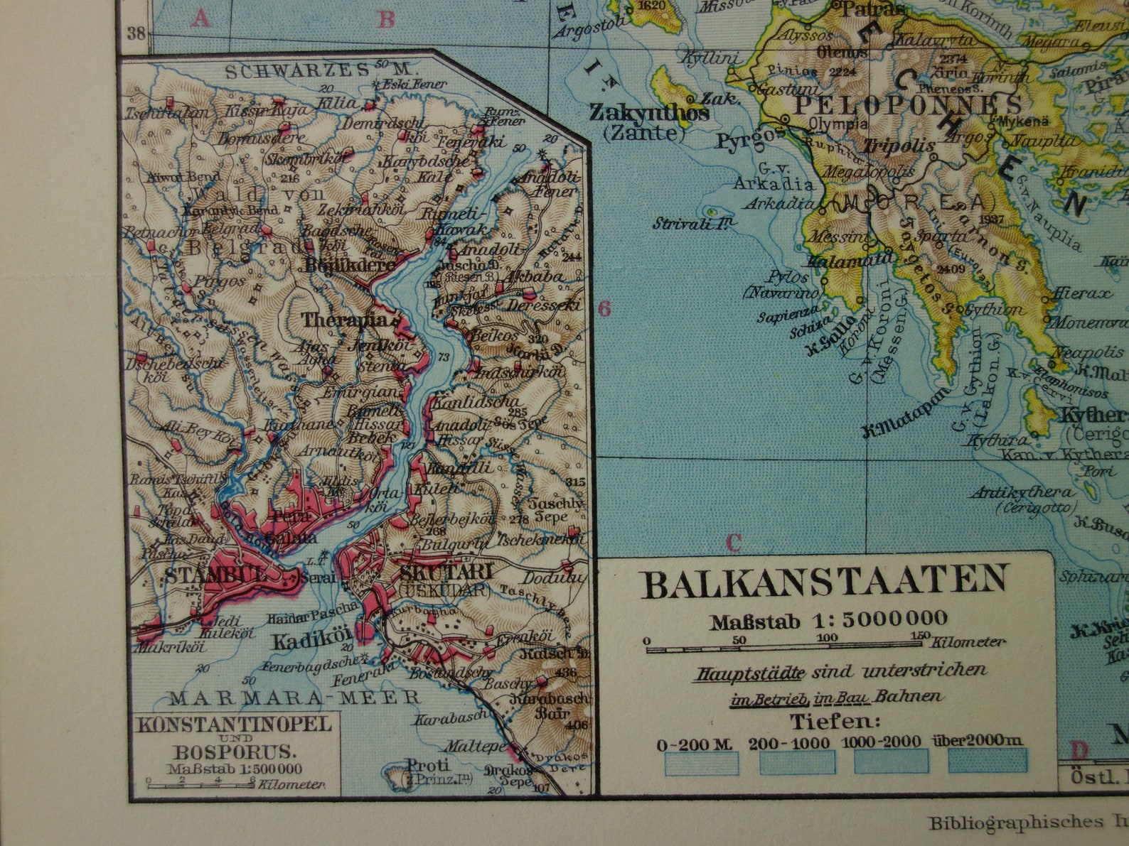 Old Map of the Balkans 1931 Antique Vintage Print About Greece - Etsy