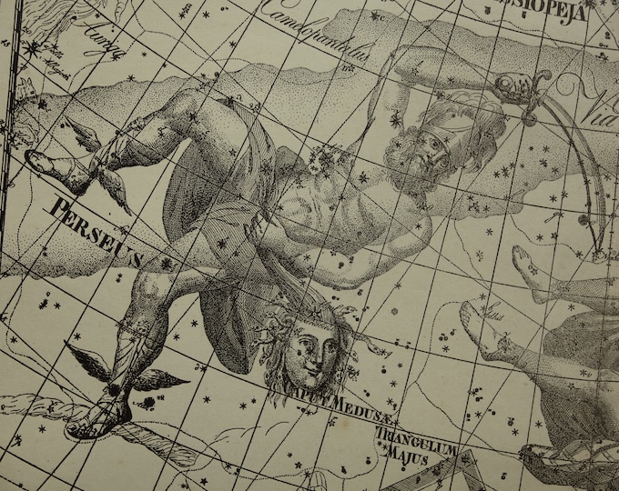 ASTROLOGY Old Star Chart Dutch Vintage Astronomy Map of | Etsy